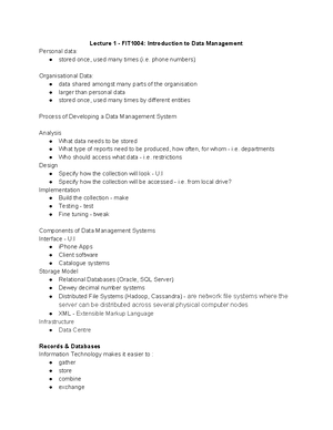 Exam 2008, Data Management, questions, Semester 1 - FIT1004 - Studocu
