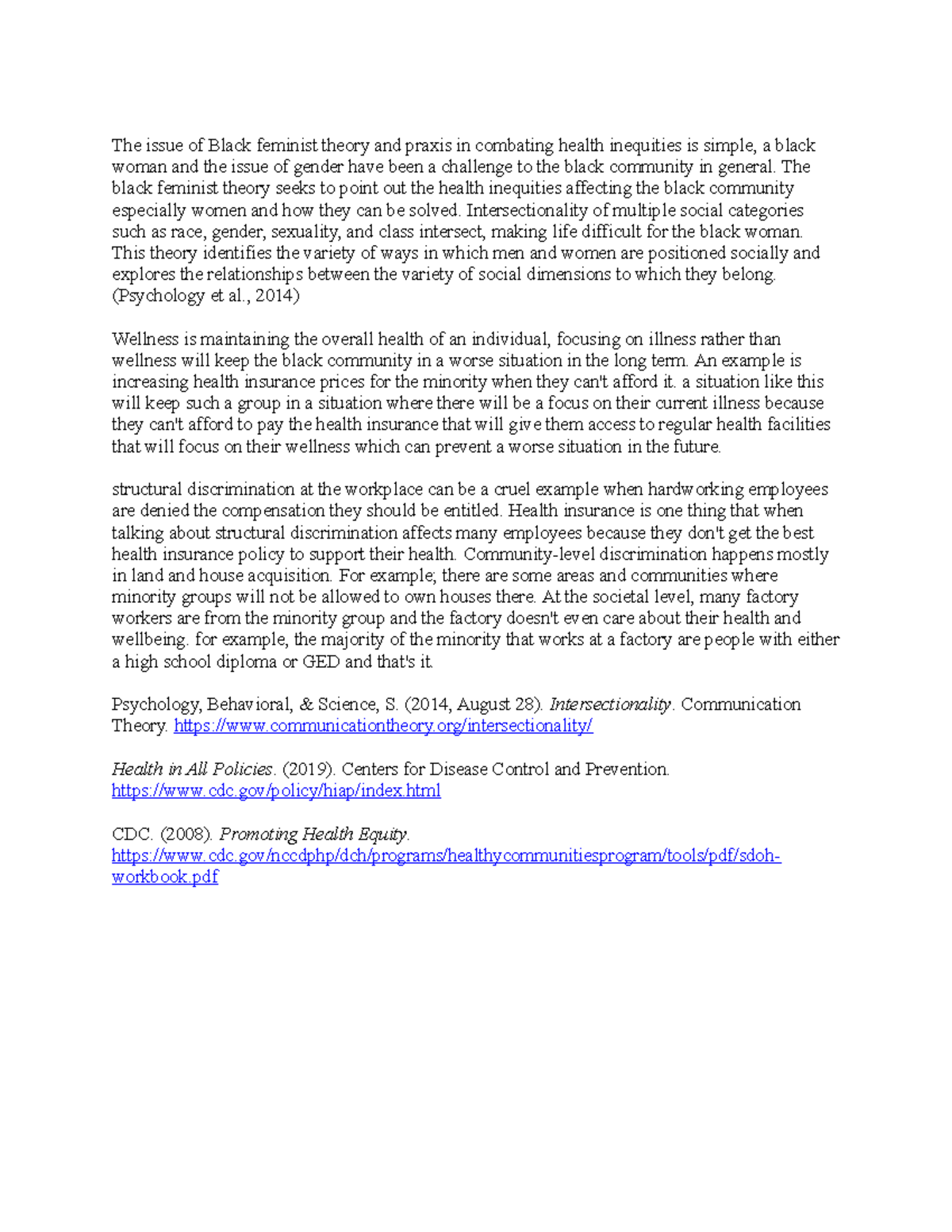 5-1 Discussion- Centering Wellness- Using Black Feminist Literature as ...