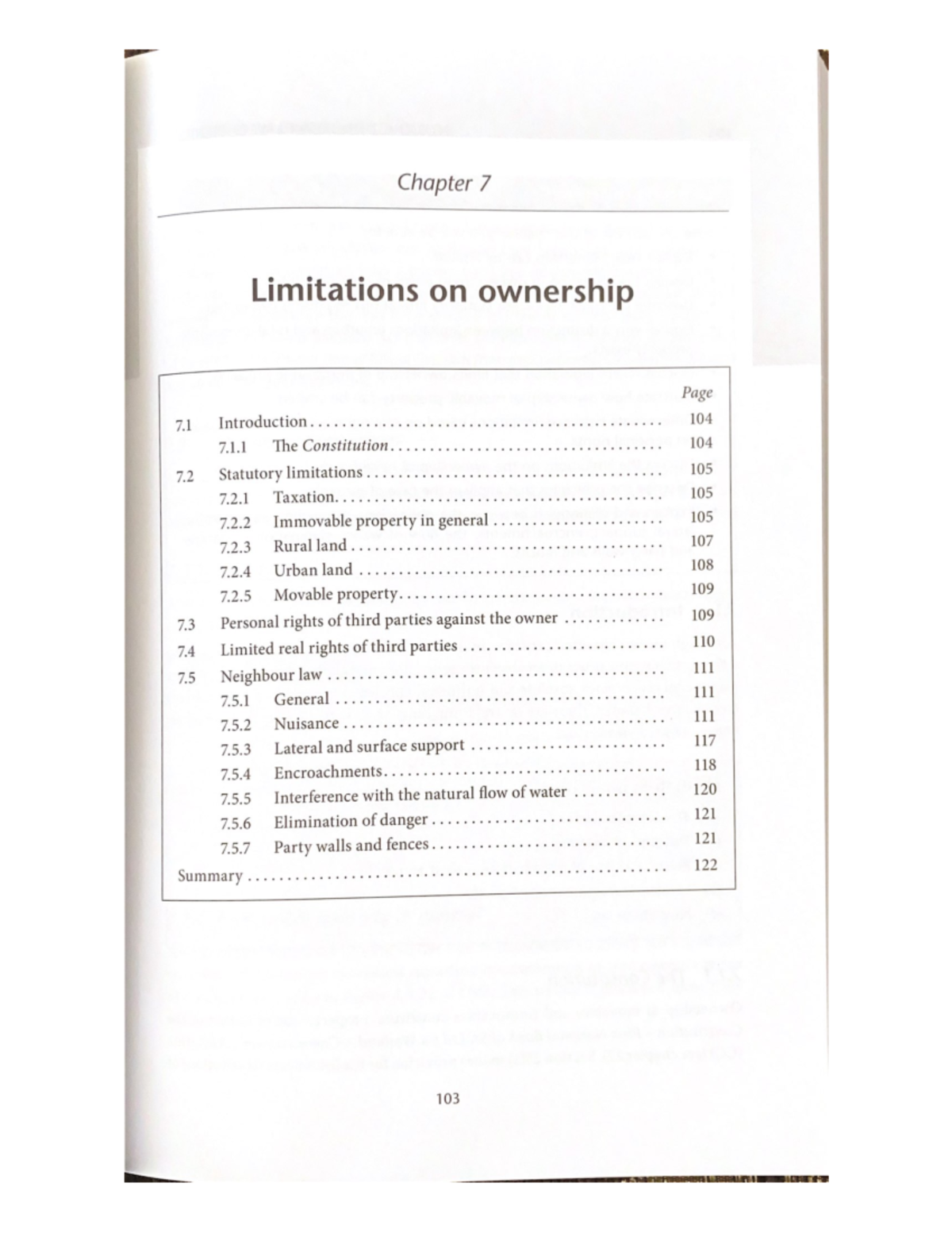 Law Of Property (chapter 7) - CPLD021 - Studocu