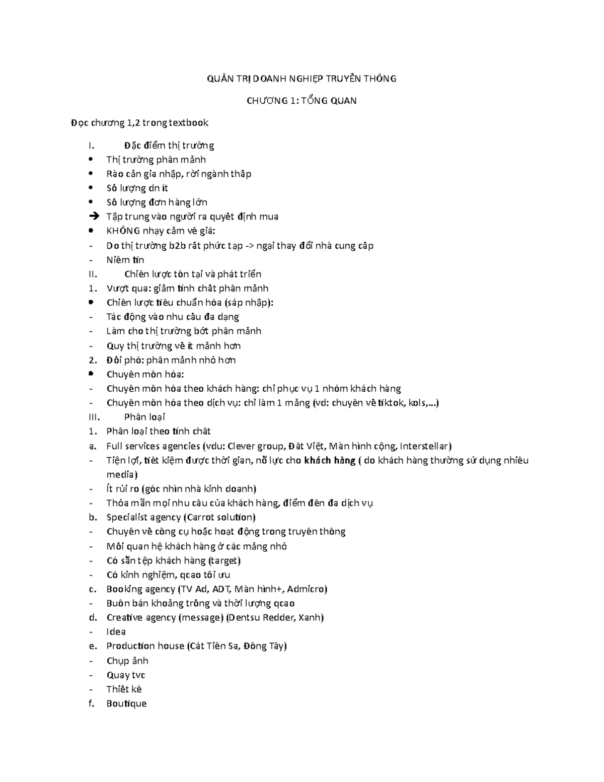 Chương 1 - qtdntt - QU N TR DOANH NGHI P TRUYỀỀN THÔNGẢ Ị Ệ CH ƯƠNG 1 ...