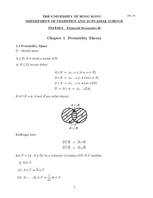 STAT3911(Chap3) - Taught by Yang Hailiang - THE UNIVERSITY OF HONG KONG ...