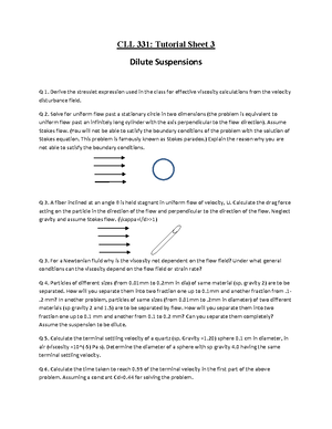 Tutorial 8 2022 - Tut - CLL 331: Tutorial Sheet 8 Fluidization ...