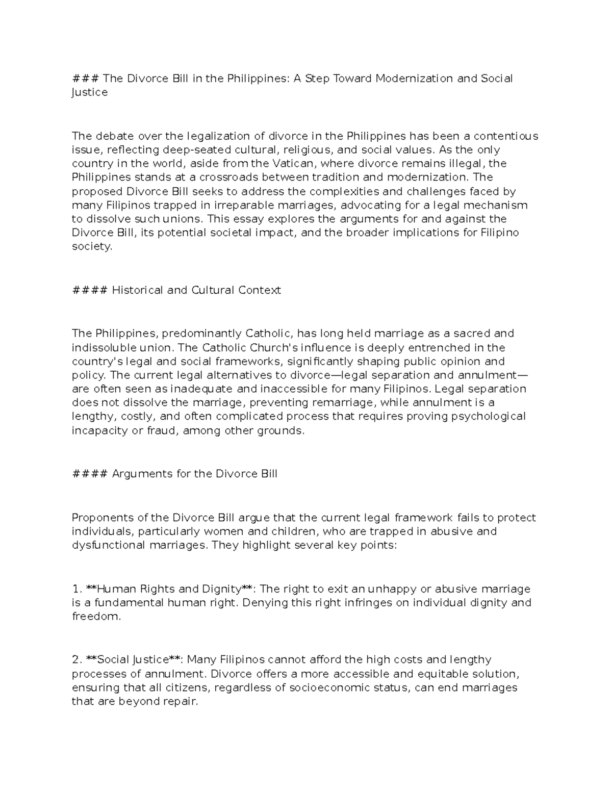 The Divorce Bill in the Philippines - As the only country in the world ...