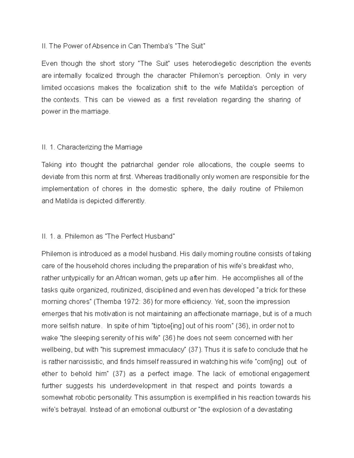English Assignment - This is a summary of Can Themba's "The Suit' - II ...