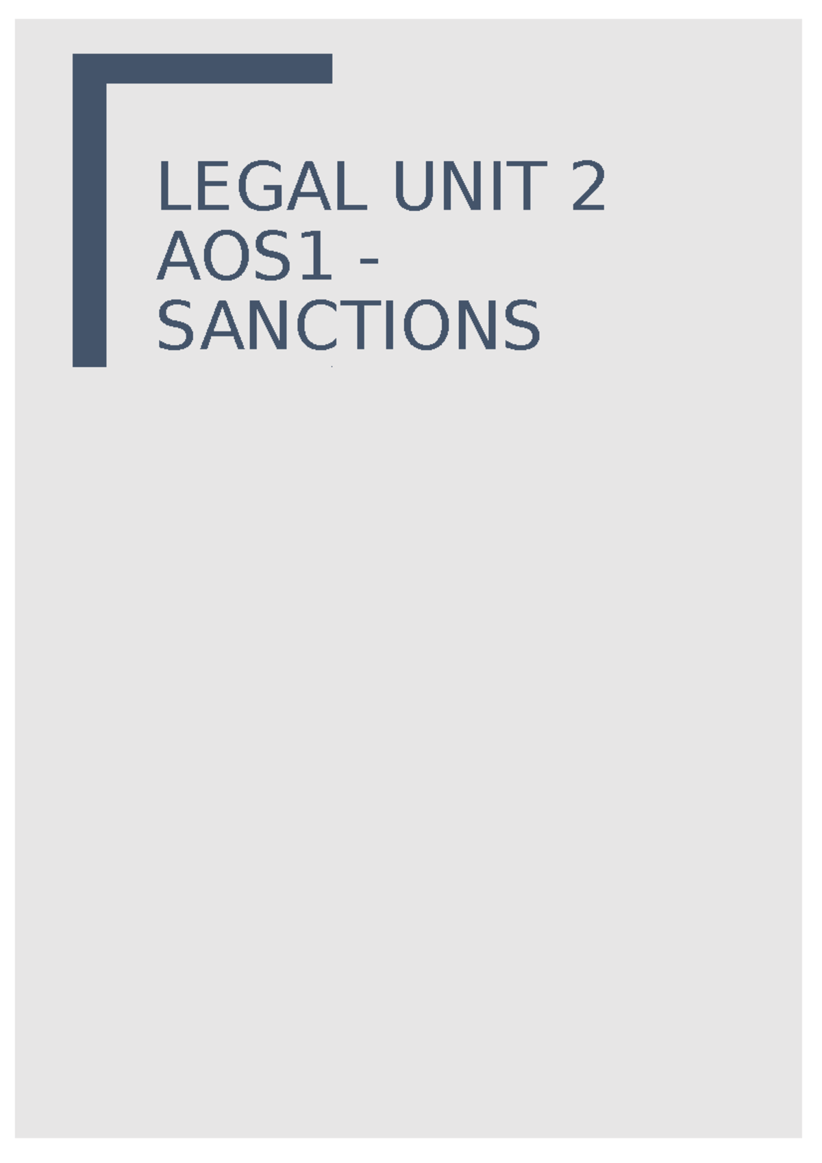UNIT 2 AOS1 Legal - LEGAL UNIT 2 AOS1 - SANCTIONS Sanctions Court ...