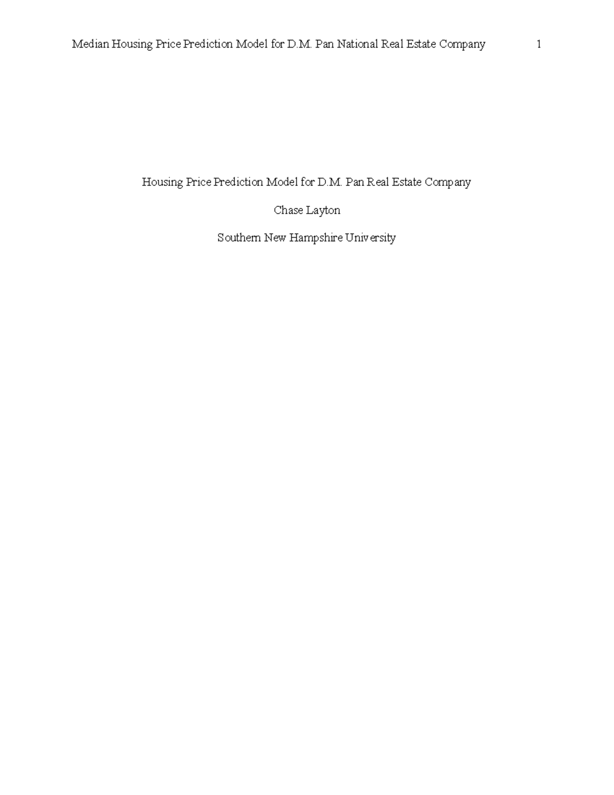 Mat 240 Module Three Assignment Real Estate Part 2 Housing Price