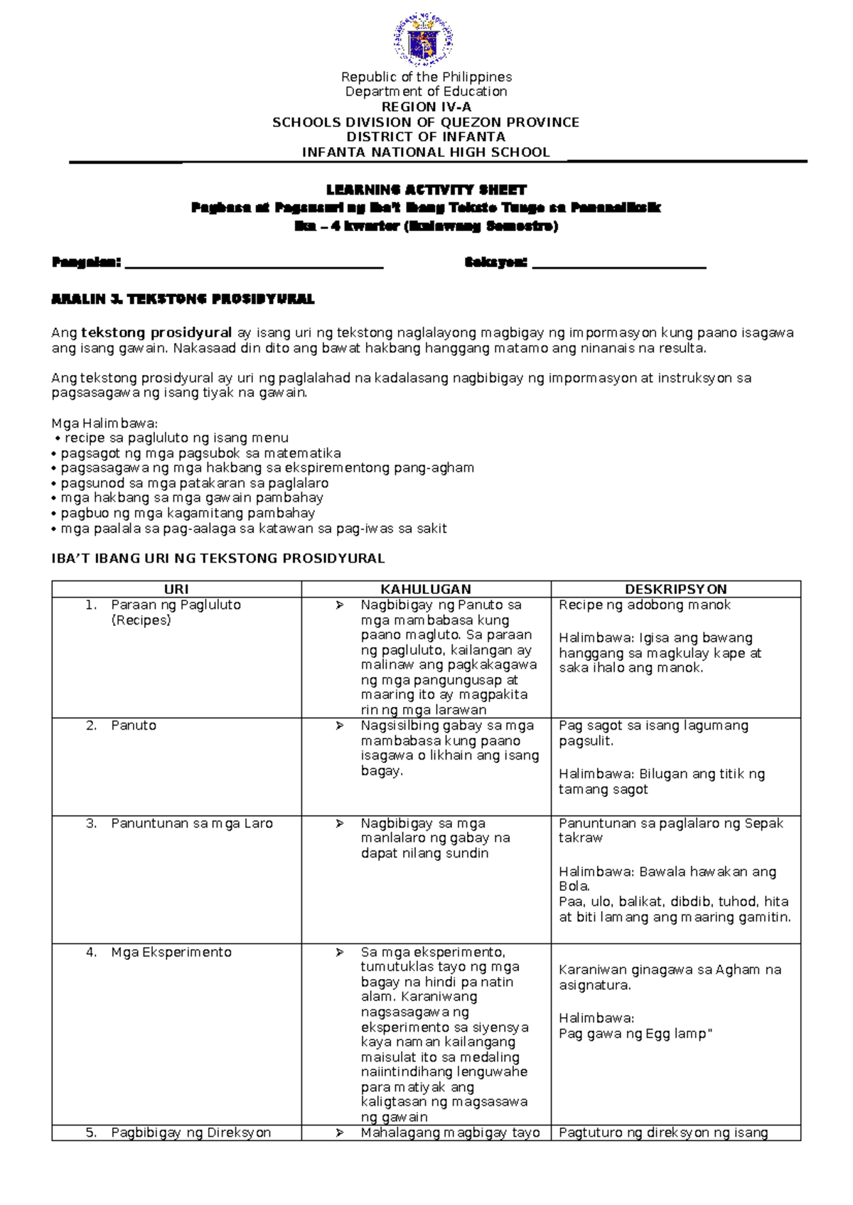 Tekstong-Prosidyural-LAS - Republic of the Philippines Department of ...