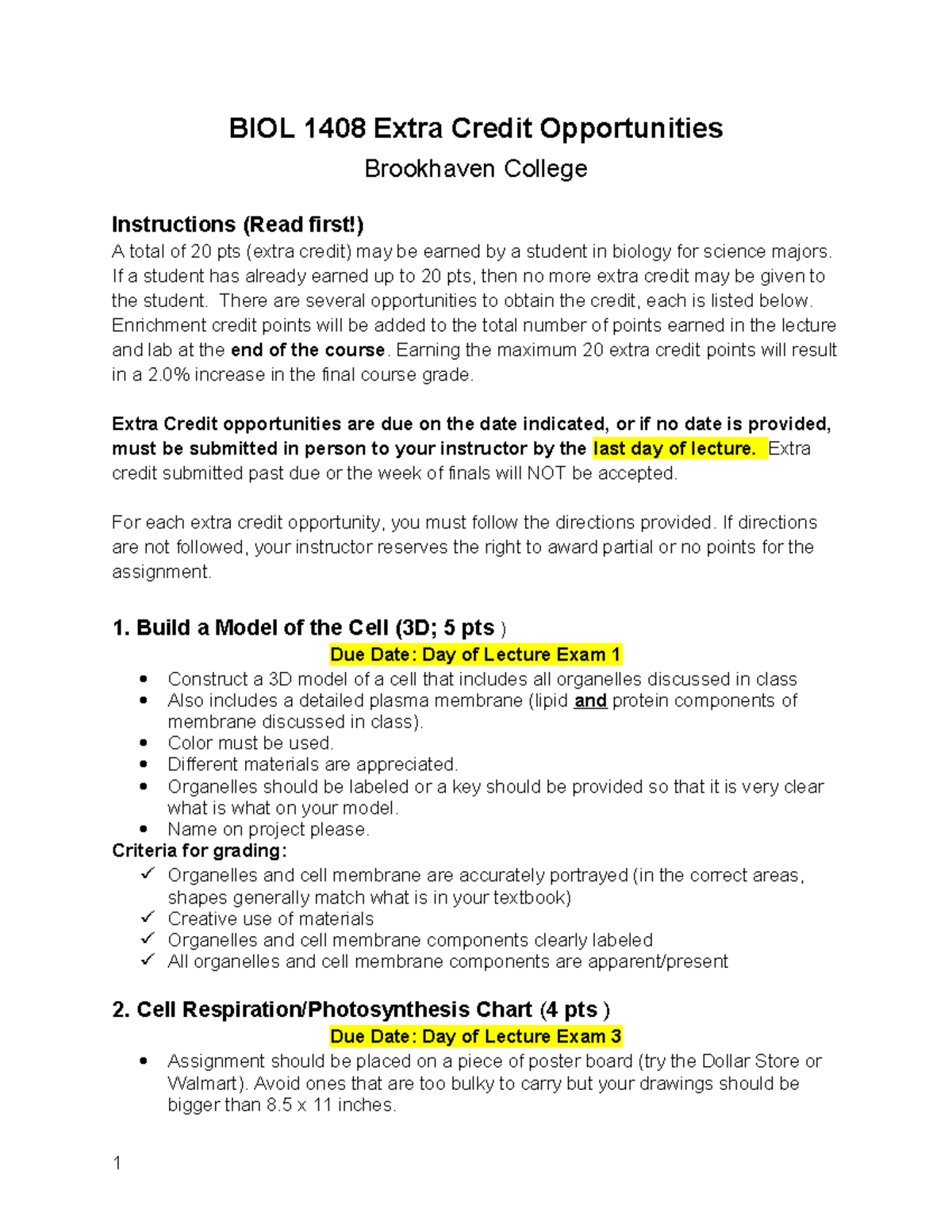 BIOL 1408- Online-Extra credit-Accessible - BIOL 1408 Extra Credit ...