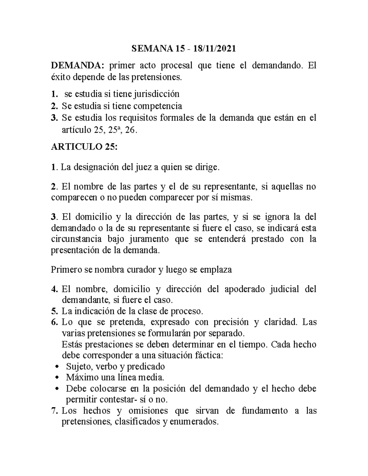 Semana 15 - ccccccccc - SEMANA 15 - 18/11/ DEMANDA: primer acto ...