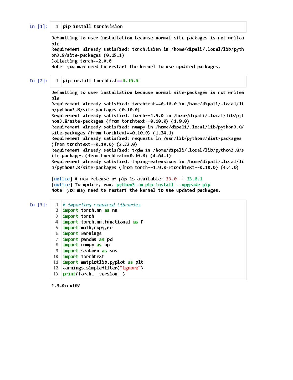 Roshab Nlp Lab 4 Jupyter Notebook In 1 In 2 In 3 Defaulting To User Installation
