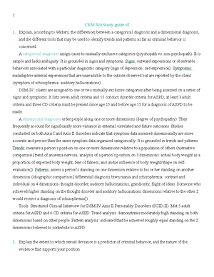 CRM 206 Final Exam - CRM 206 - Studocu