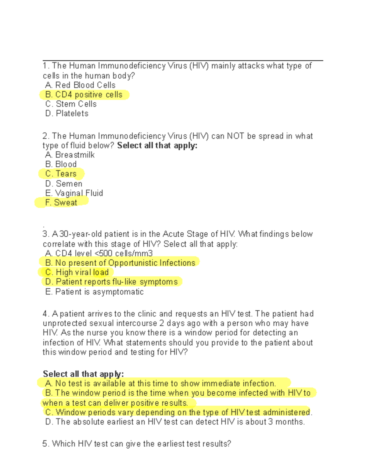 HIV+questions - HIV - The Human Immunodeficiency Virus (HIV) mainly ...