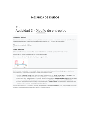 Actividad # 5 mecanica de solidos - ACTIVIDAD # 5 VERIFICACION DE DEFLEXIONES ENTREPISO ALUMNOS ...