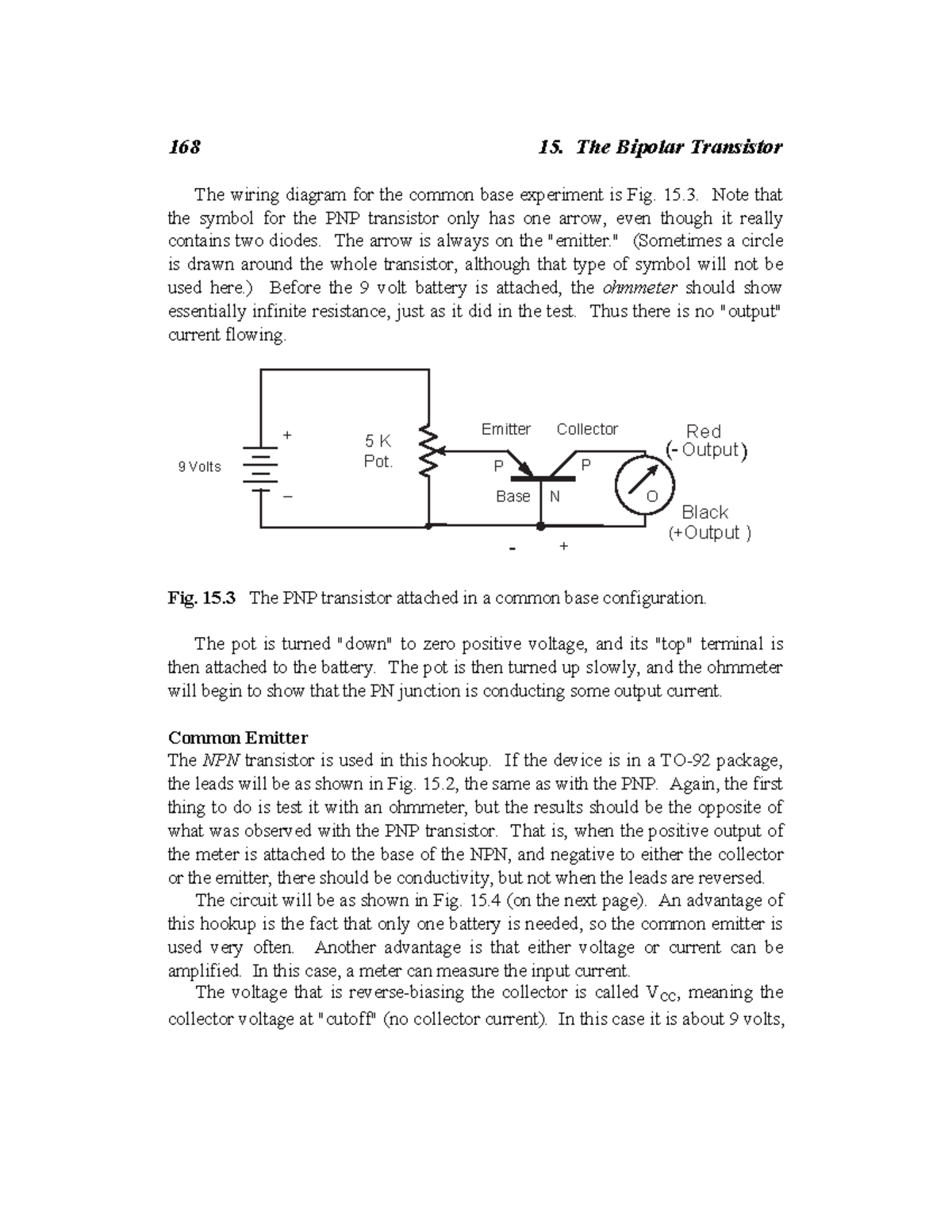 Industrial tronics-7 - 168 15. The Bipolar Transistor The wiring diagram for the common base ...