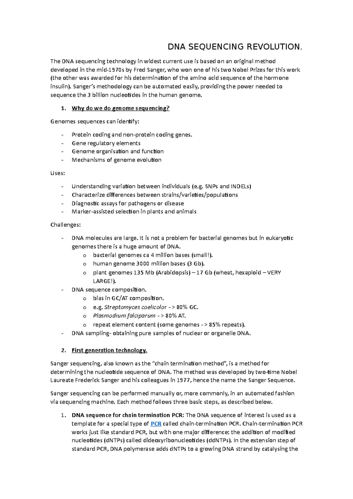 6. DNA sequencing revolution - DNA SEQUENCING REVOLUTION. The DNA ...