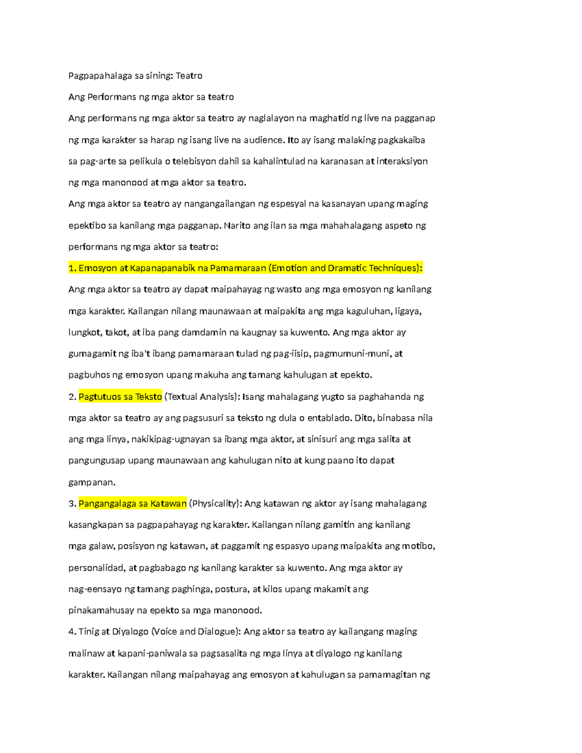 Pagpapahalaga sa sining Artapp - Pagpapahalaga sa sining: Teatro Ang ...