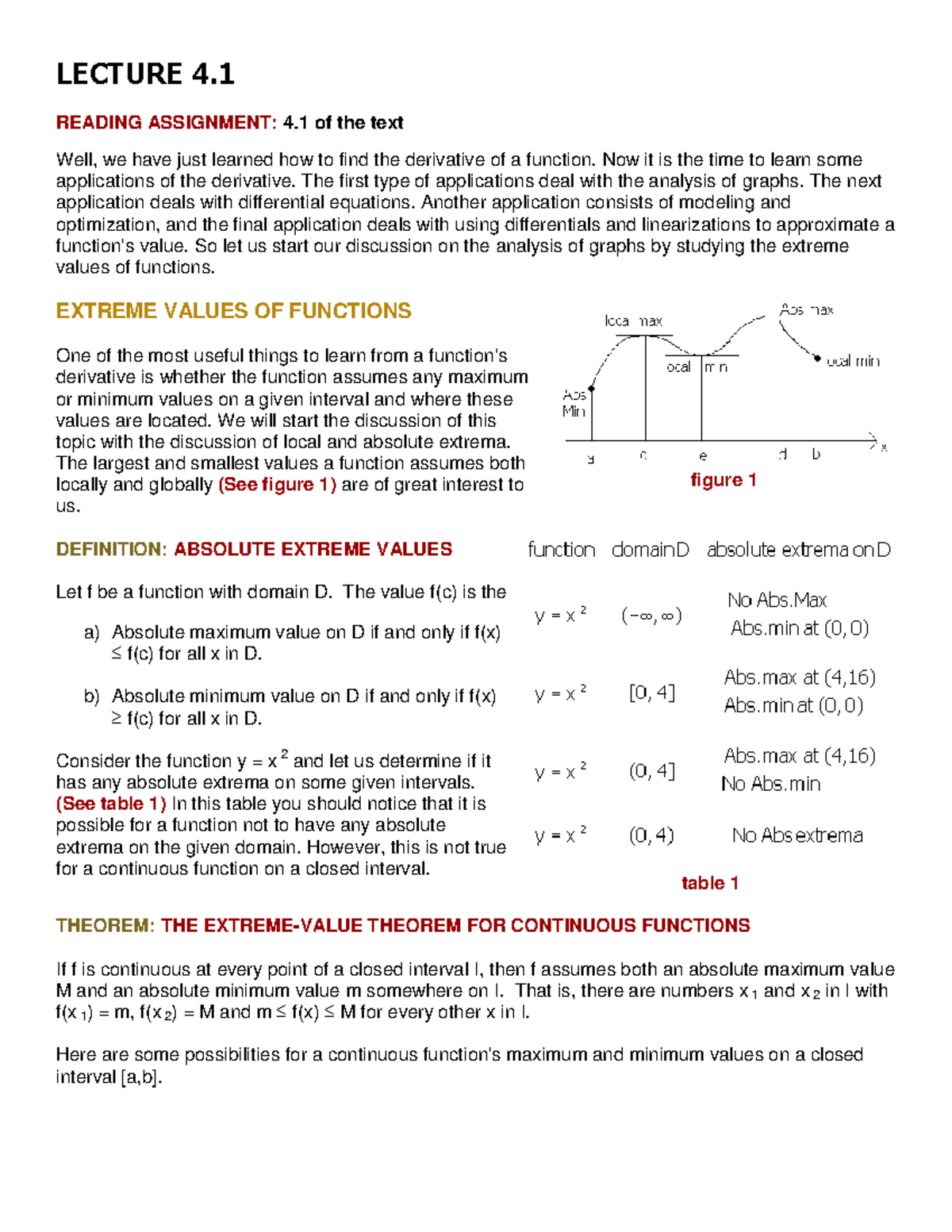 Lecture 41 - wree - LECTURE 4. READING ASSIGNMENT: 4 of the text Well, we have just learned how ...