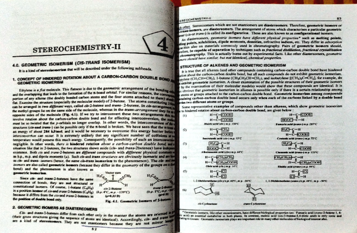Steriochemistry-II (3 rd sem -text pdf) - STEREOCHEMISTRY-II GEOMETRIC ...
