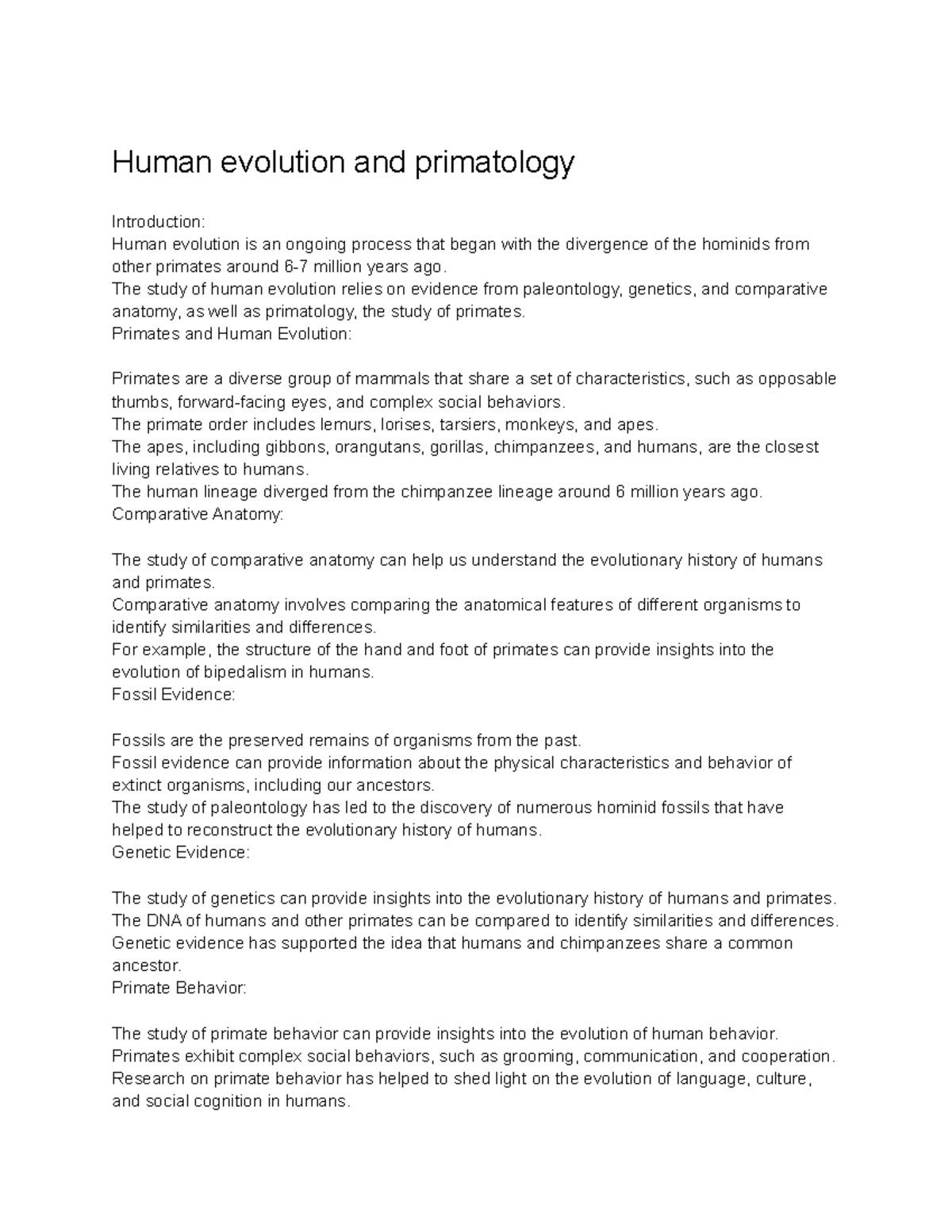 Introduction to Physical Anthropology (ANT-1010) Lecture 82 - Human ...