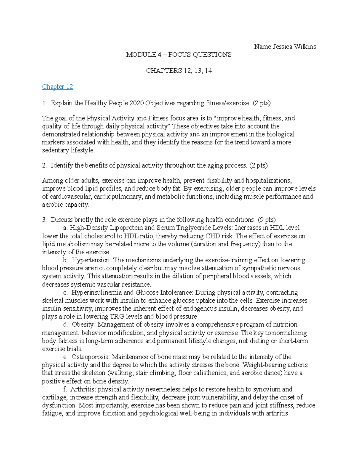 Module 4 Focus Questions Chapters 2020 - Name Jessica Wilkins MODULE 4 ...