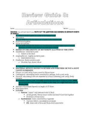 Integumentary System Review Guide - Name