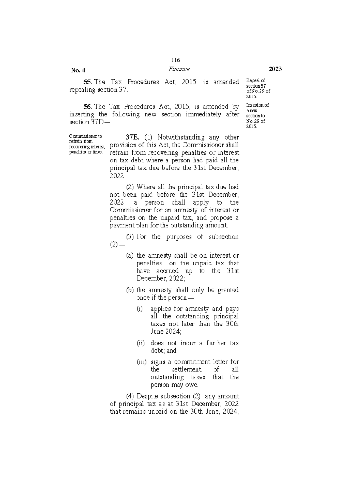 Tax Amnesty Provisions 1693542648 - ! Finance 2023 116 No. 4 The Tax ...