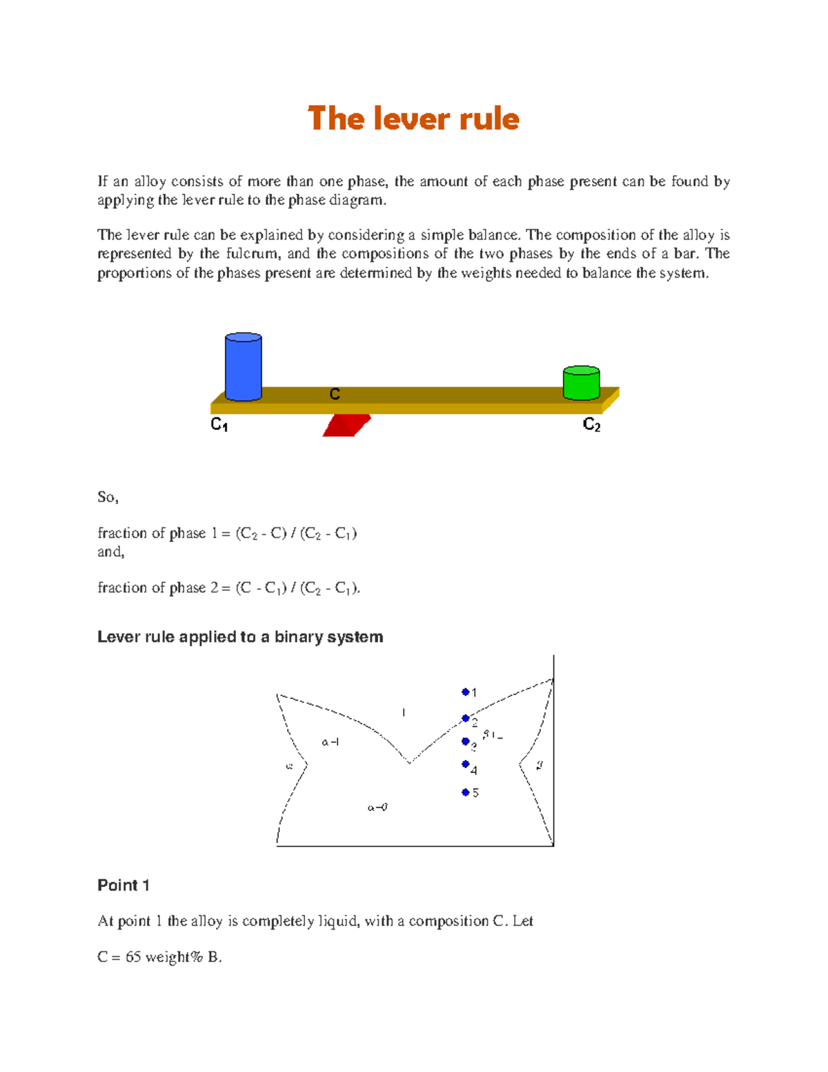 The lever rule 23me 101 unit 2 material science - The lever rule If an ...