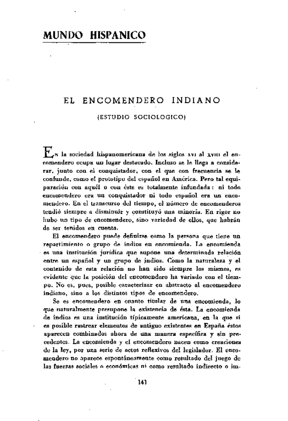 El Encomendero Indiano - EL ENCOMENDERO INDIANO (ESTUDIO SOCIOLÓGICO) V ...
