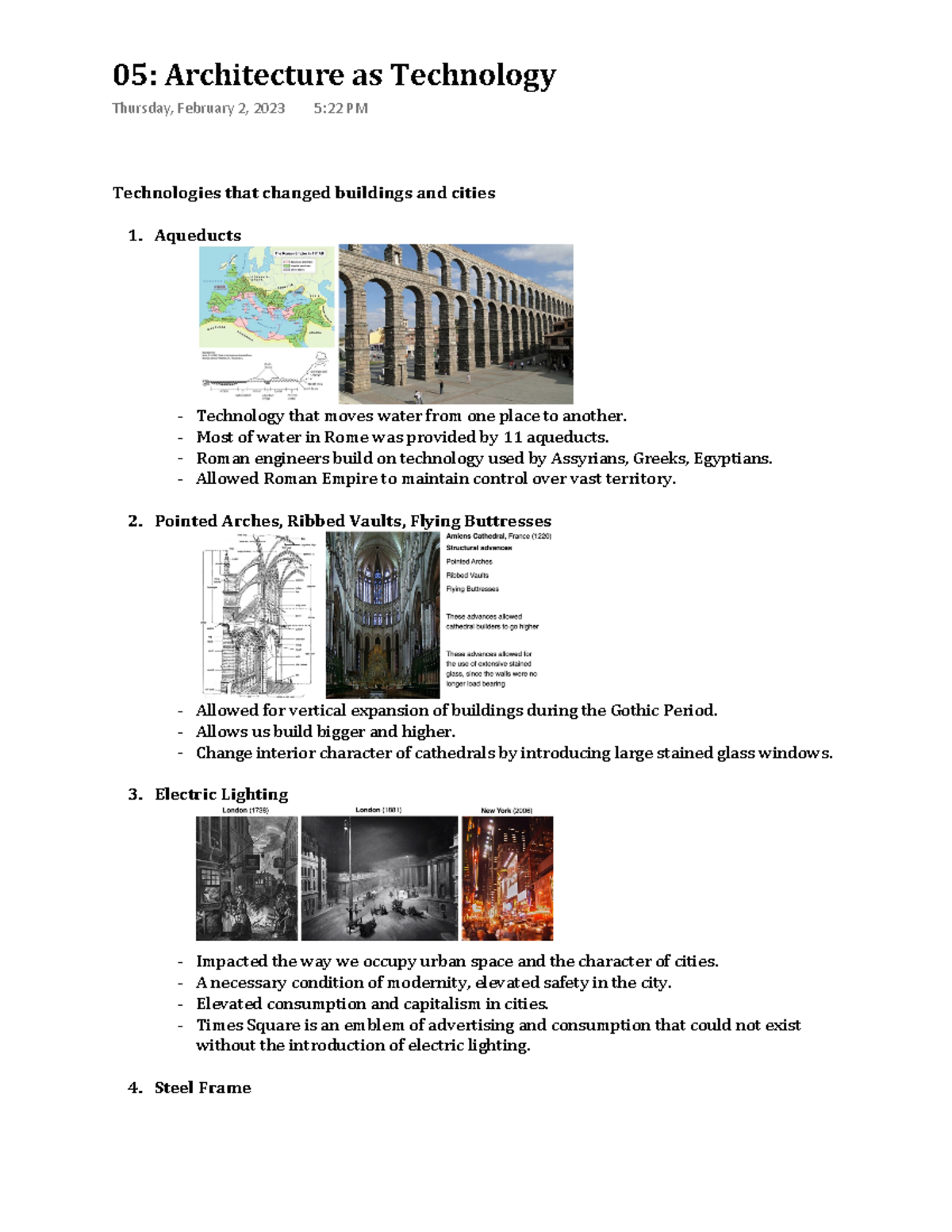 ARC1513 - Lecture 05 - Architecture as Technology: How technologies ...