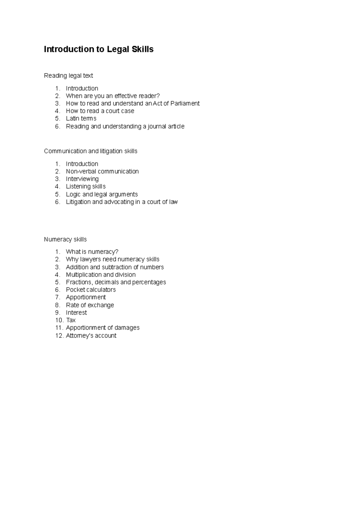 SCL1501 - Skills Course for Law Students - Introduction to Legal Skills ...