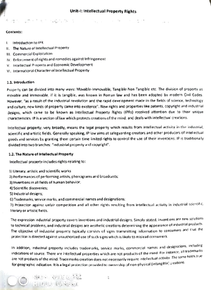 Dlscrib - notes - Intellectual Property Rights - RIT - Studocu