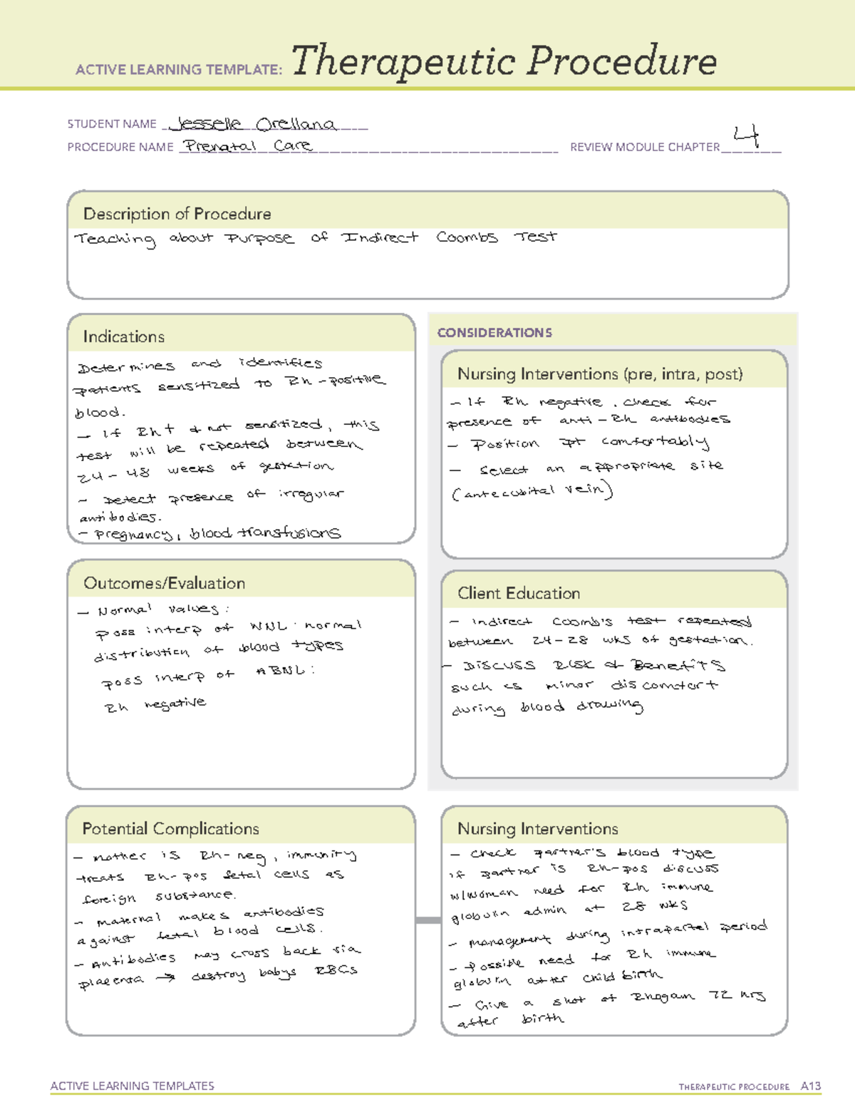 Week 2 Prenatal Care - STUDY - ACTIVE LEARNING TEMPLATES THERAPEUTIC ...