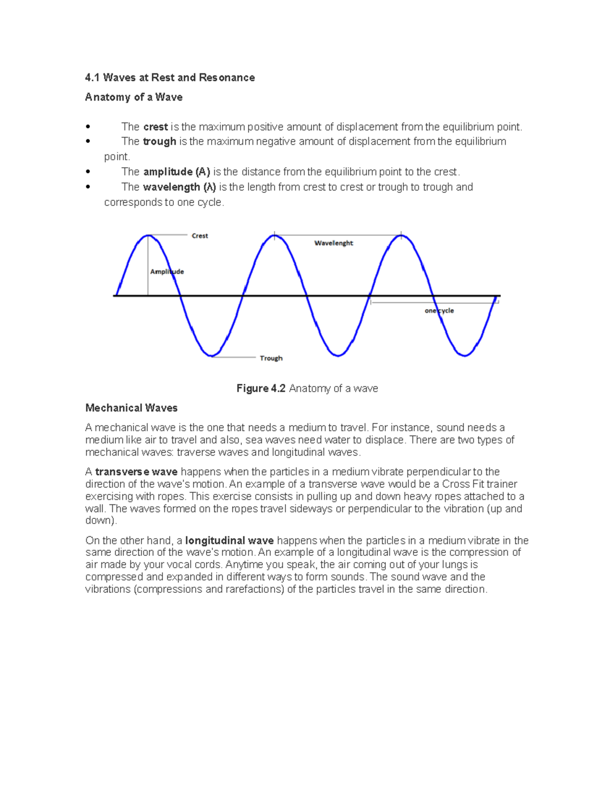 Topic 4 Waves at rest and resonance - 4 Waves at Rest and Resonance ...