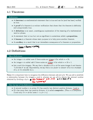 Chp 5 Contrapositive Proof - 5 Proof by Contrapositive Proof by ...
