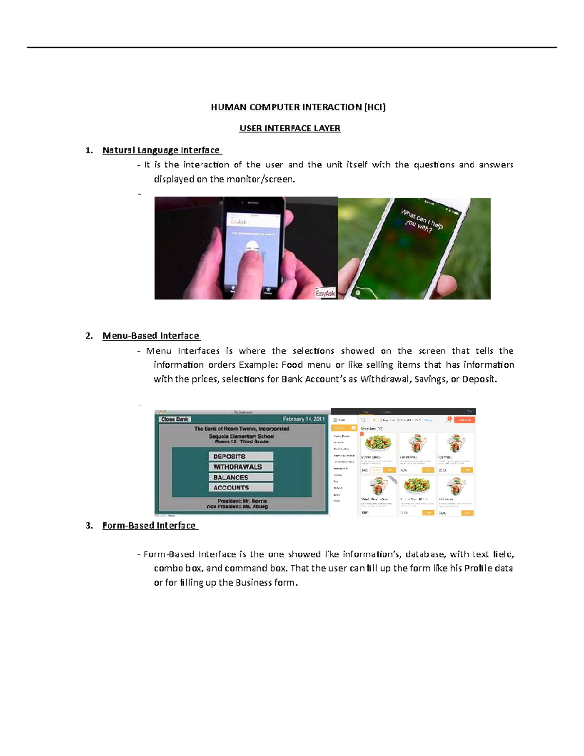 UIL USER Interface Layer - HUMAN COMPUTER INTERACTION (HCI) USER INTERFACE LAYER Natural ...