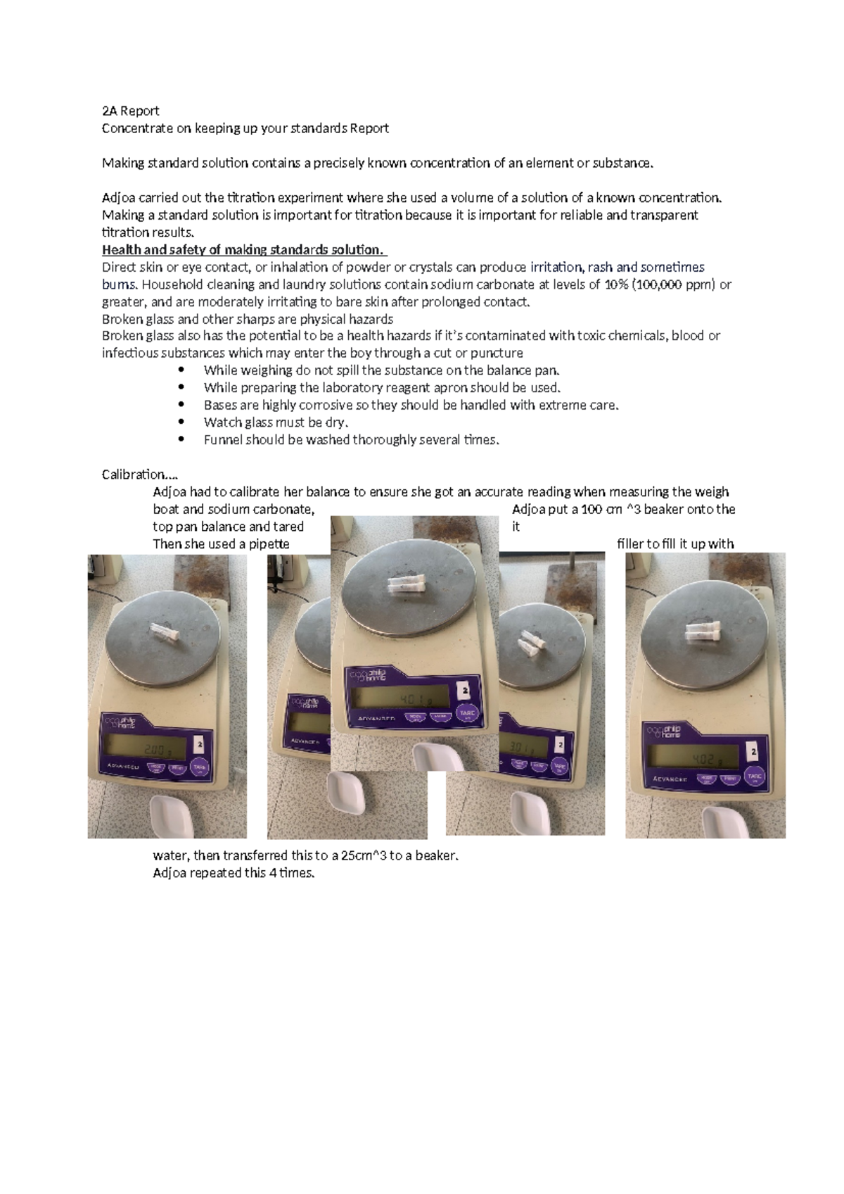 2A Report - Assignments - 2A Report Concentrate on keeping up your ...