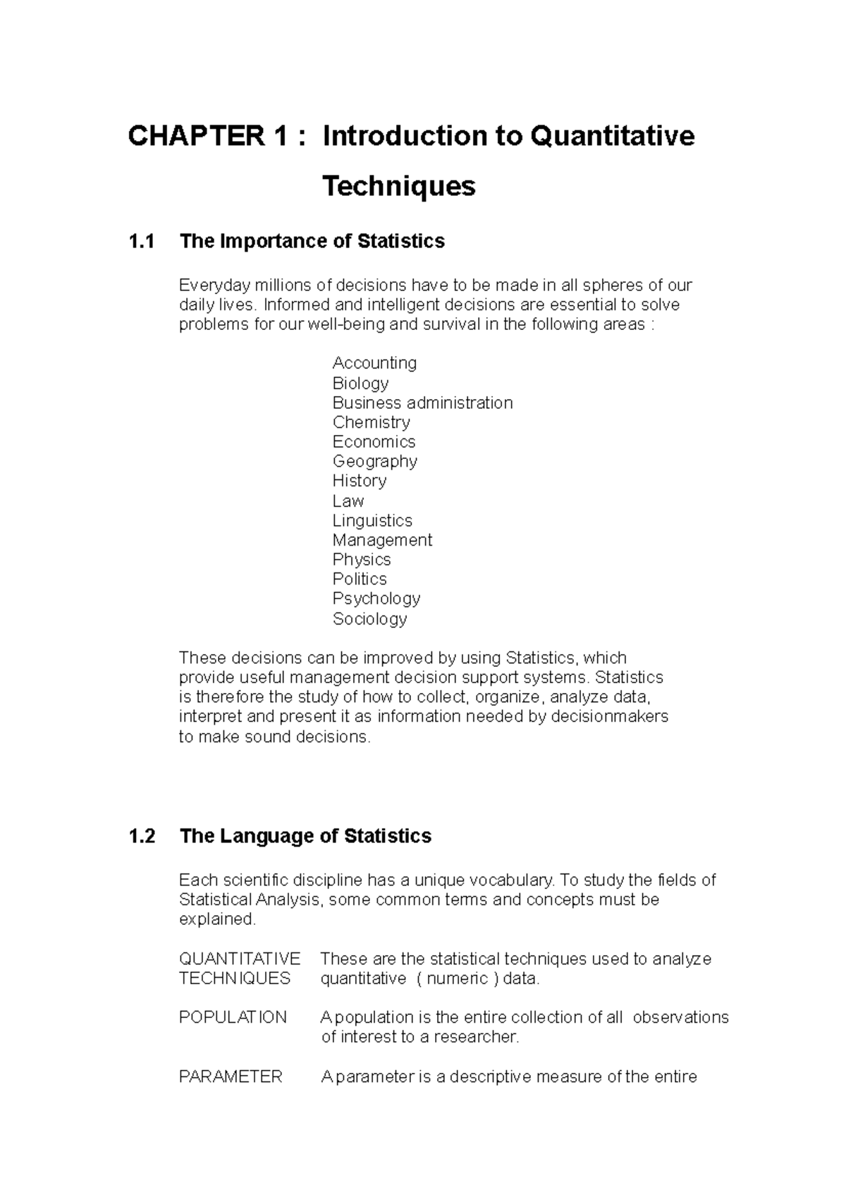 Chapter 1 CHAPTER 1 Introduction To Quantitative Techniques 1 The chapter-1-chapter-1-introduction-to-quantitative-techniques-1-the