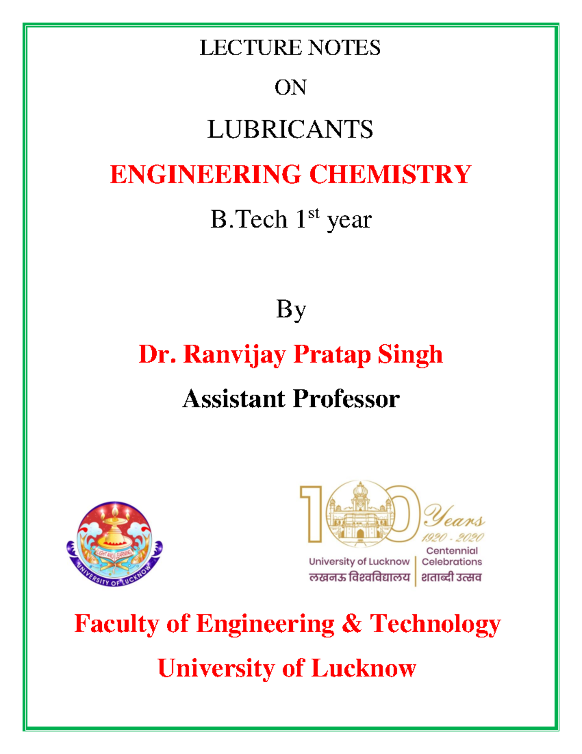 SIMPLIFIED PRINTED ENGINEERING CHEMISTRY MOULE 4 ENGINEERING MATERIALS ...