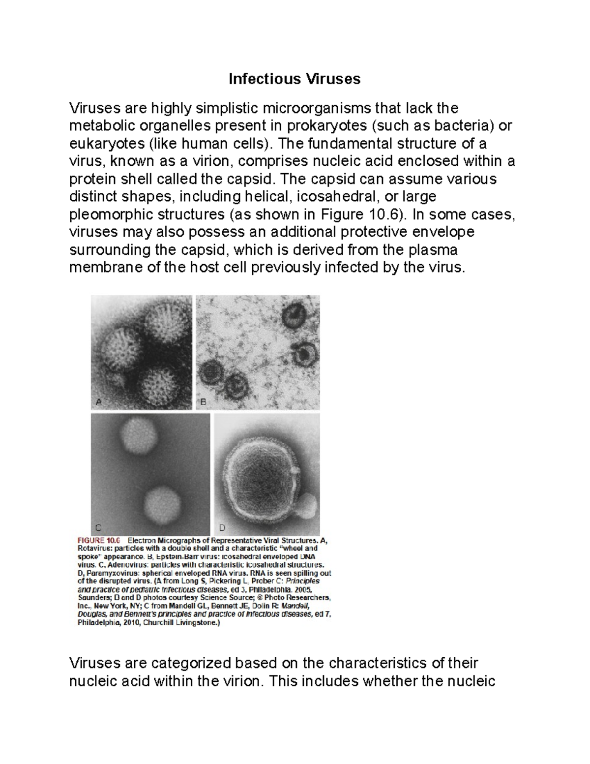 Infectious Viruses - Notes - Infectious Viruses Viruses are highly ...