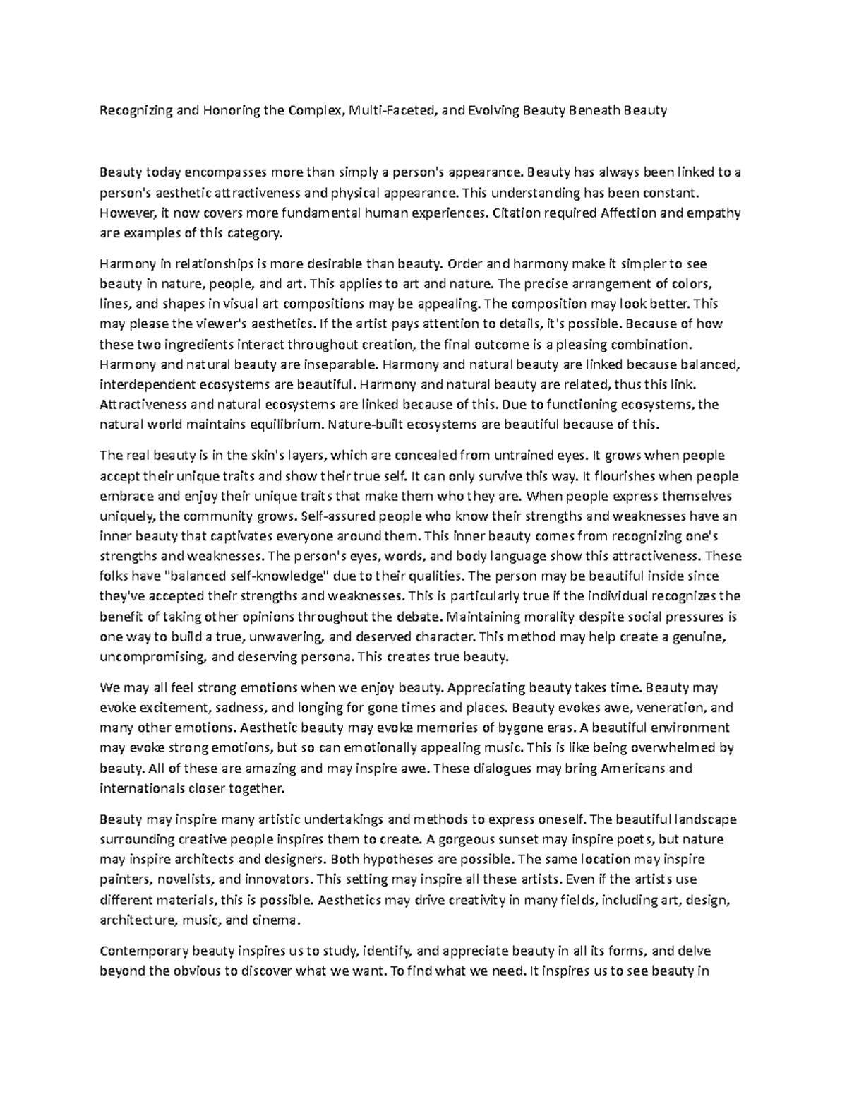 Informative Essay revi - Recognizing and Honoring the Complex, Multi ...