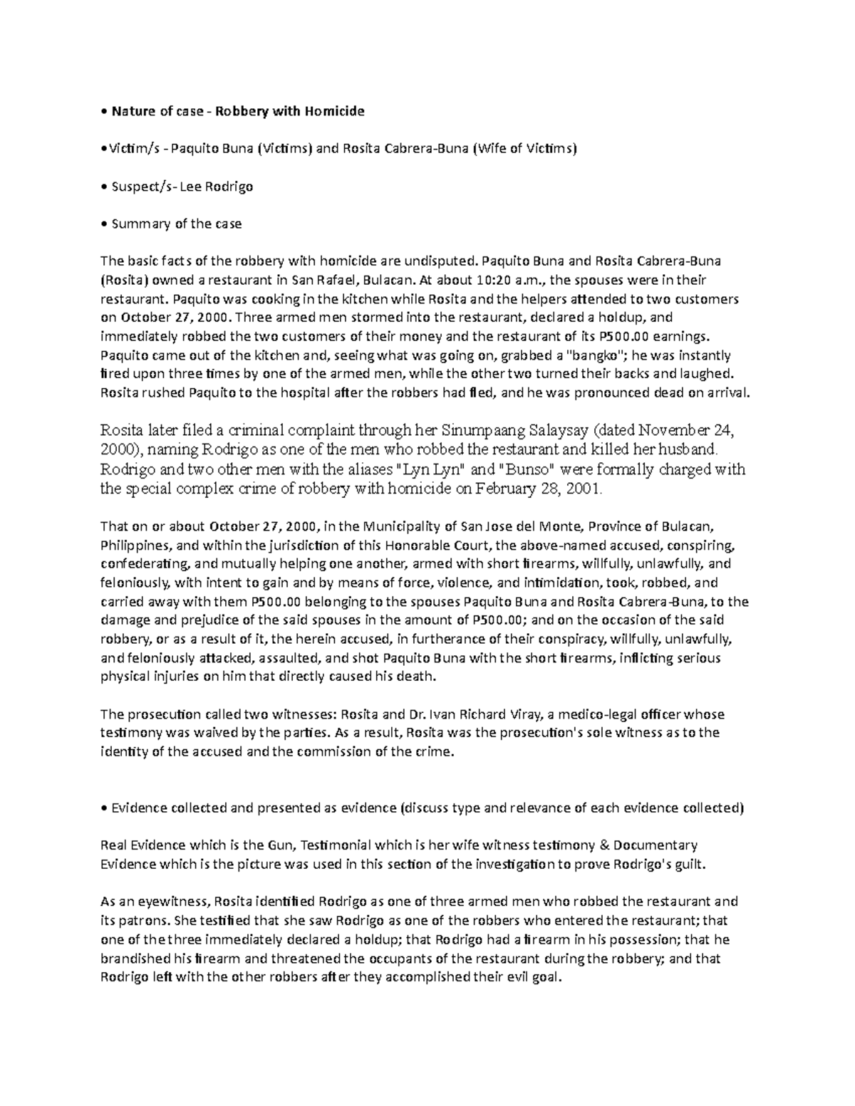 Nature of case for Philippine proceeding - Political Science ...