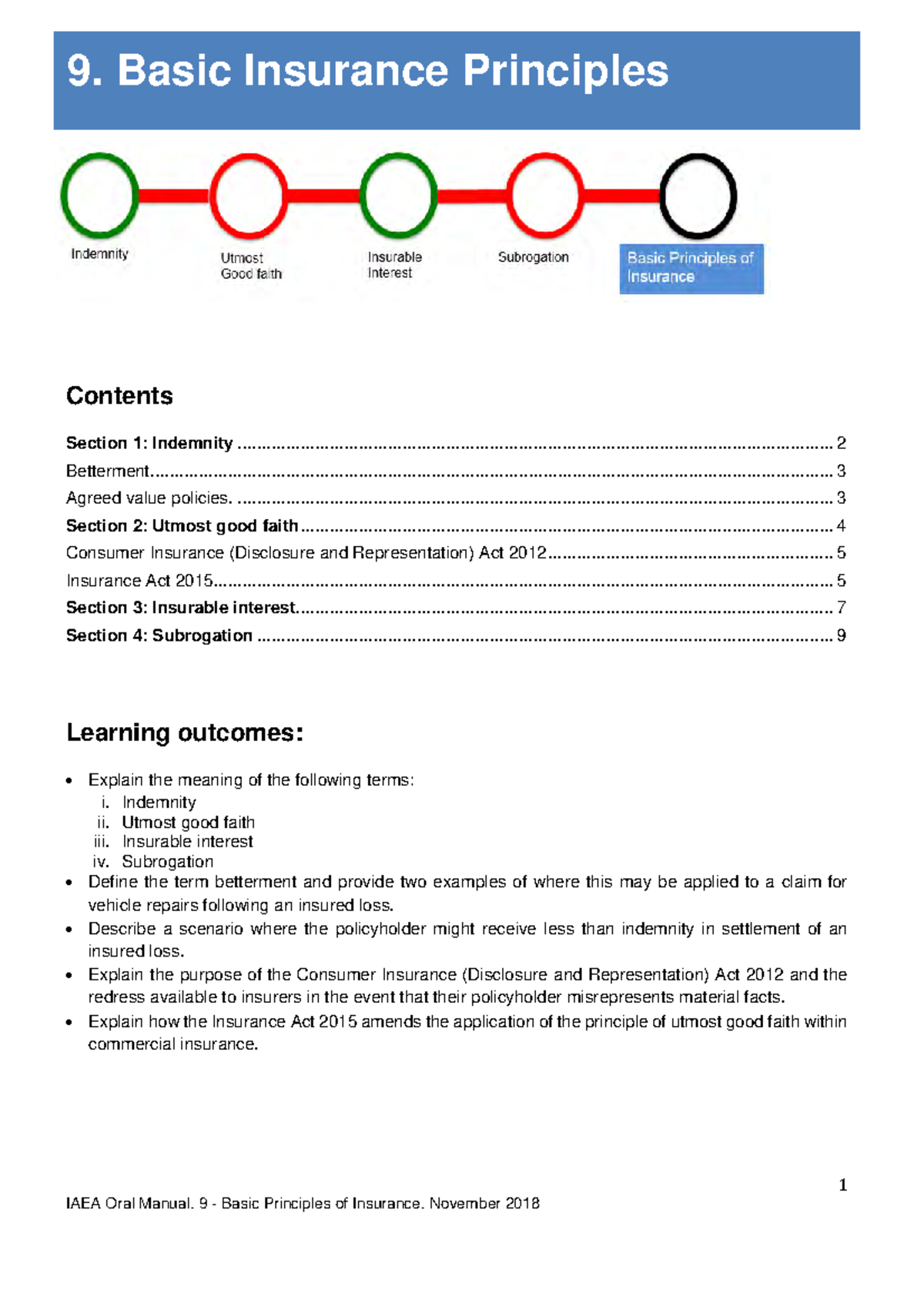 09 - These notes are simplified with questions - 9. Basic Insurance ...