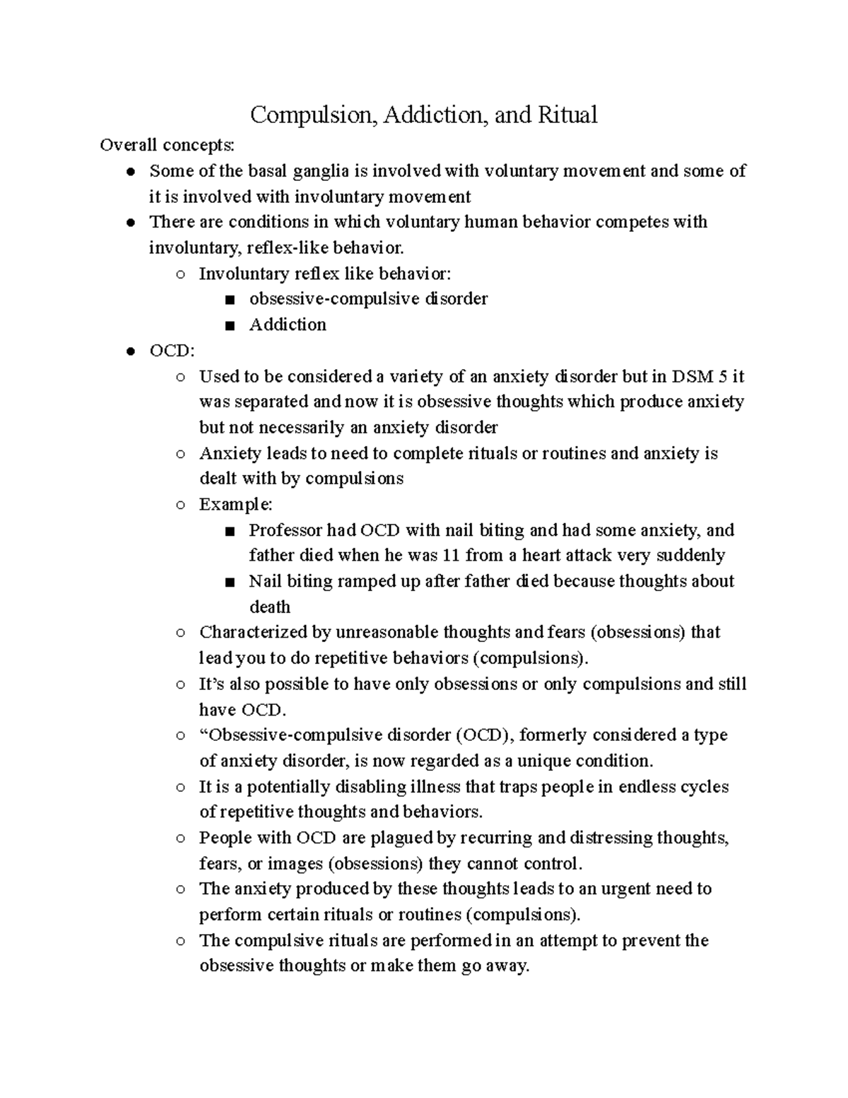 Compulsion and Addiction - Compulsion, Addiction, and Ritual Overall ...