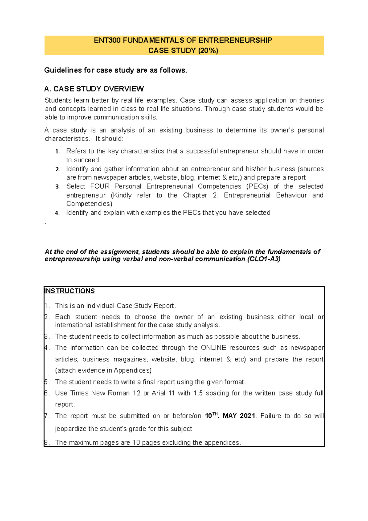 Guidelines FOR ENT300 PECs (20%) MAC - August 2021 - ENT300 ...