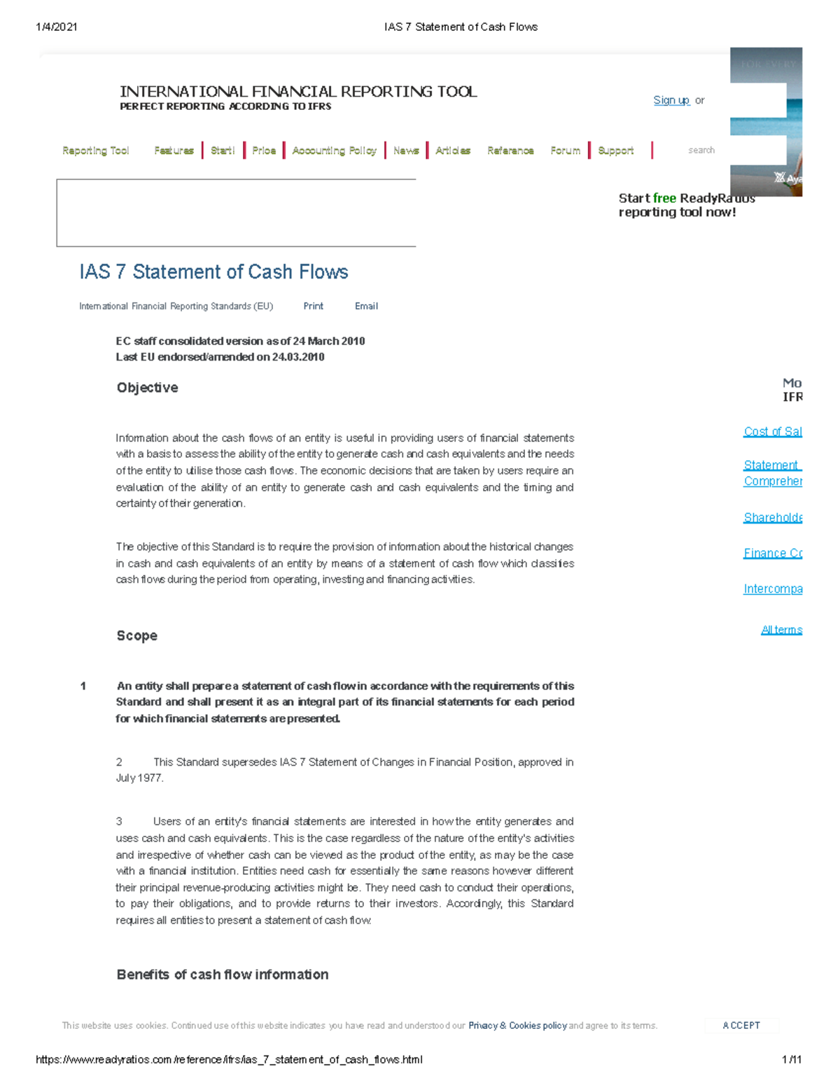 IAS 7 Statement of Cash Flows - IAS 7 Statement of Cash Flows ...