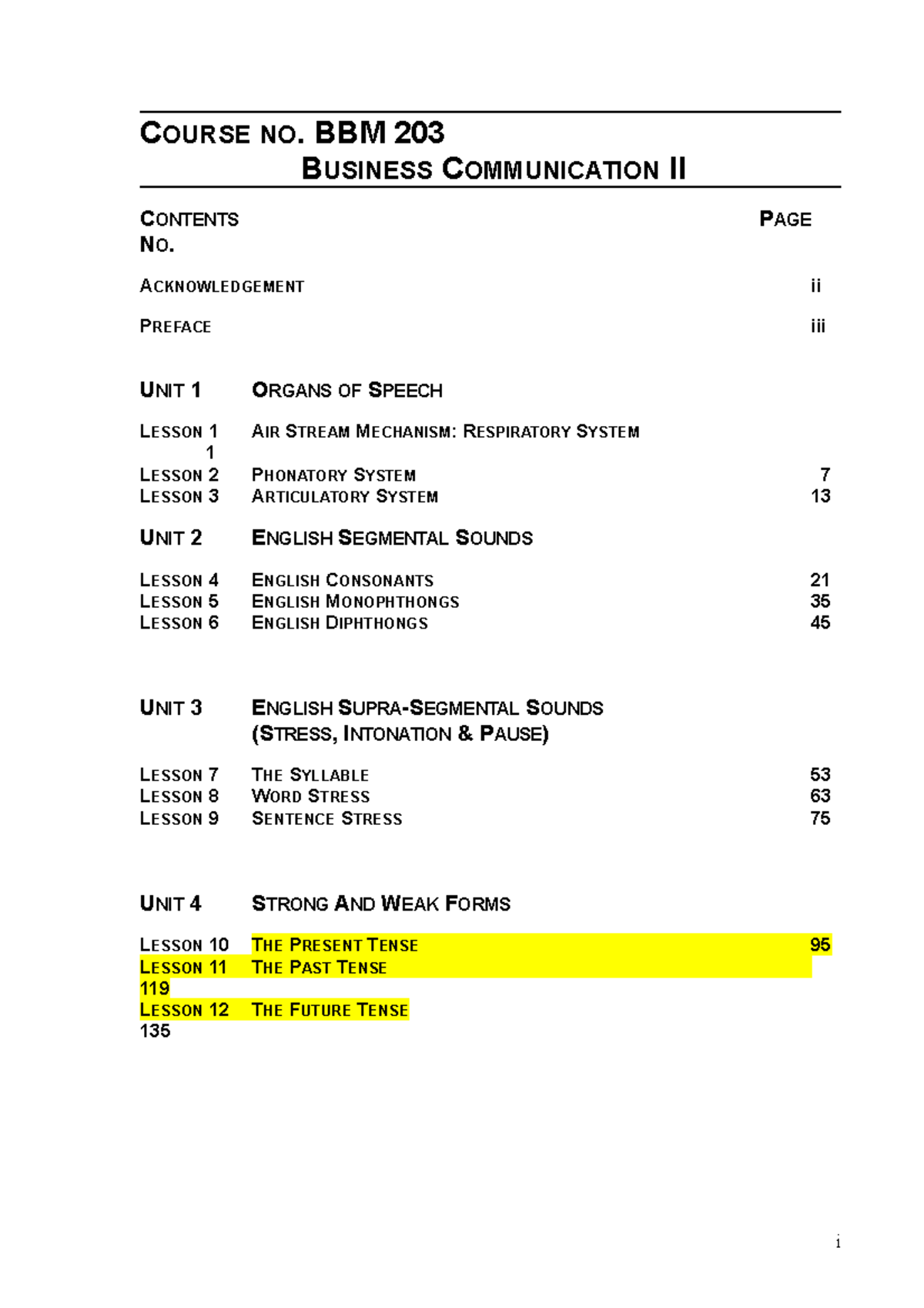BBM203 Final-BOOK - UNIT 1 ORGANS OF SPEECH LESSON 1 AIR STREAM ...