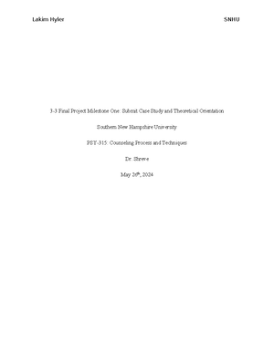PSY 315 Module Seven Final Submission - Southern New Hampshire ...
