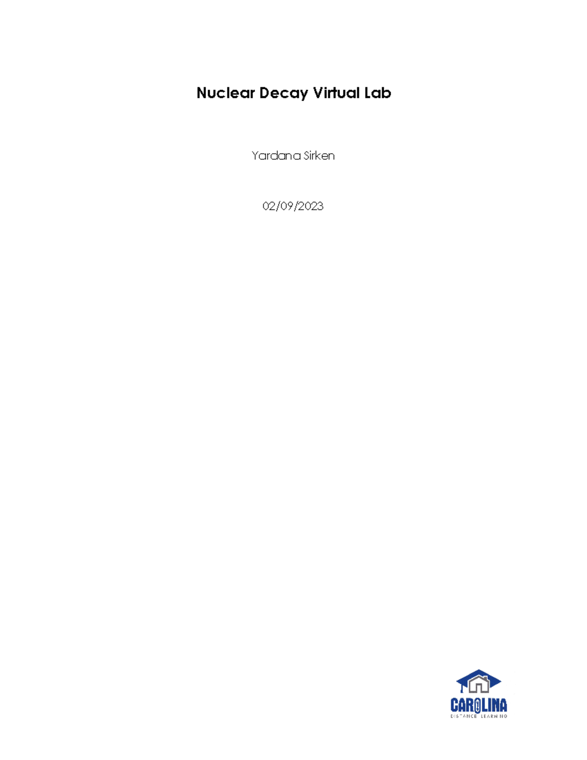 Copy of 580405 VIRT Nuclear Decay Virtual Q-1 - Nuclear Decay Virtual ...