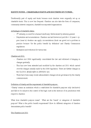 ET 12 Cy-pres doctrine - Lecture notes 12 - E & T 12 The Cy-pres ...