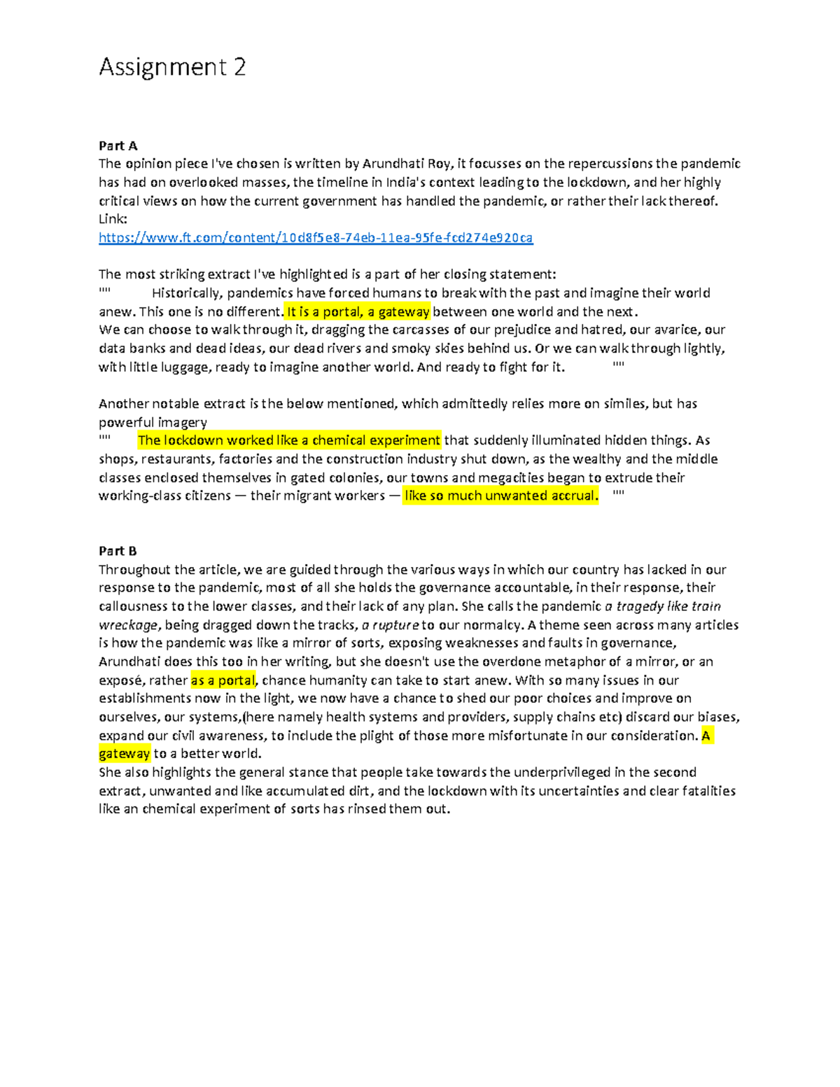 Assignment 2 segment 3 Fiction - StuDocu